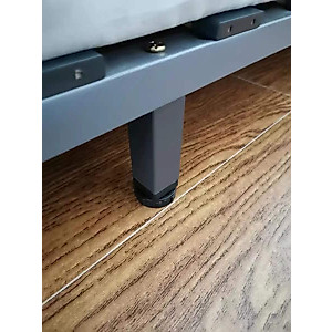 2Pcs Adjustable Steel Bed Frame Center Slat Support Legs Replacement, Sofa Furniture Cabinet Feet,Bed Rail Support for Wooden Bed (Height:5.9 to 8.6 inch)