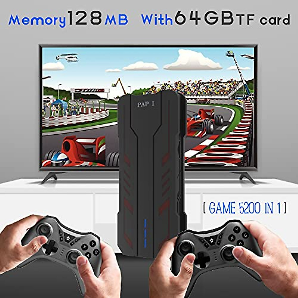Retro Game Console, HD Video Game Consoole 5200 Classic Games 4K HDMI TV Output with 2PCS Joystick for a Great Gifi for Game Player