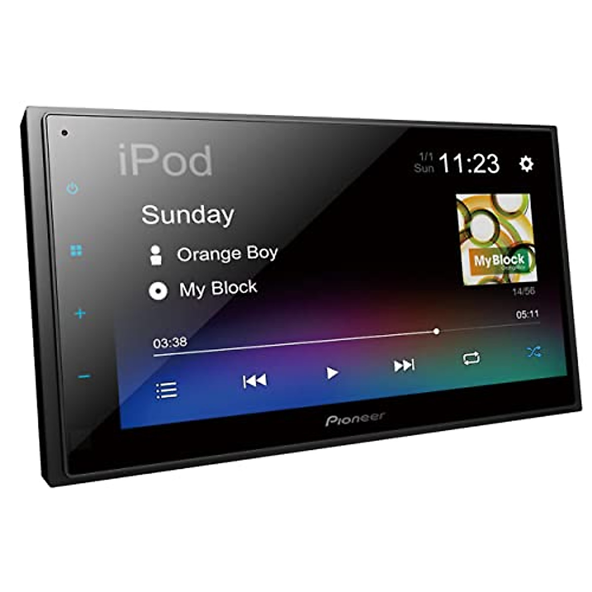 Pioneer 6.8" Double DIN Touchscreen Display, Apple iPhone and Android Music Support, Bluetooth in-Dash AM/FM Front USB Digital Multimedia Car Stereo Receiver/Free Alphasonik Earbuds