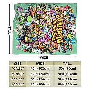 Yfccflloo Cartoon Blanket Throw Flannel Fleece Blanket Lightweight All Seasons for Livingroom/Bedroom/Sofa/Camping50 X40