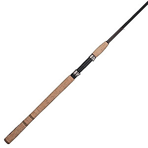 Ugly Stik 9’ Elite Salmon/Steelhead Spinning Rod, Two Piece Salmon/Steelhead Rod, 4-10lb Line Rating, Medium Light Rod Power, Medium Fast Action, 1/8-5/8 oz. Lure Rating,Cream & Black