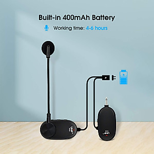 ZOWEETEK Wireless Microphone Headset,UHF Wireless Headset Mic,UHF Headset Mic System,165ft Range,Support PA System,Power Amplifier,Voice Amplifier for Teachers,Fitness Instructor,Training,Lecturers