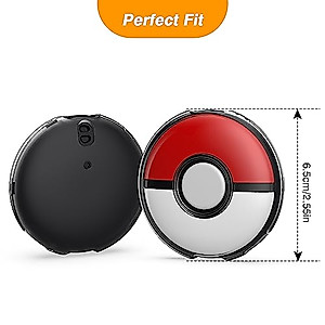 ZAONOOL Protective Case for Pokémon Go Plus + 2023, Cover Case for Pokemon Go Plus Plus with 4 Silicone Button Caps & Wrist Strap, Clear Hard Case for Pokemon Nintendo Switch Game Accessories