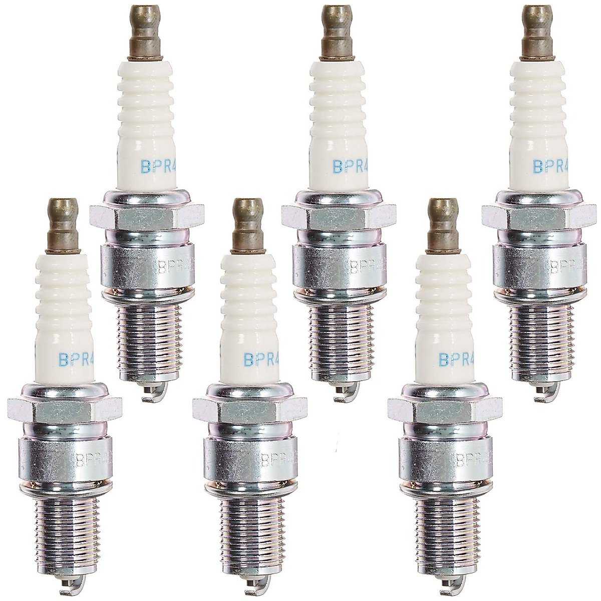 NGK (6578) BPR4ES SOLID Standard Spark Plug, Pack of 6