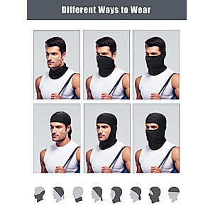 9 Pieces ski mask for Men Full face mask shiesty mask Balaclava pasamontañas Hombre for Outdoor Use Black