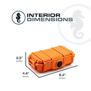 Seahorse SE-56B100 100 Round Locking Bullet / Ammo Storage Box - Mil Spec / Waterproof / USA Made / Dust Proof / Airtight - for 9mm .40 10mm .22 5.56 NATO .223 Caliber Ammunition (Orange)