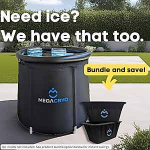 Megacryo Ice Bath Tub for Adults | Cold Plunge Tub for Athletes | Portable Cold Pod | Inflatable Pool for Cold Therapy and Cold Immersion (Ice Bath Tub)