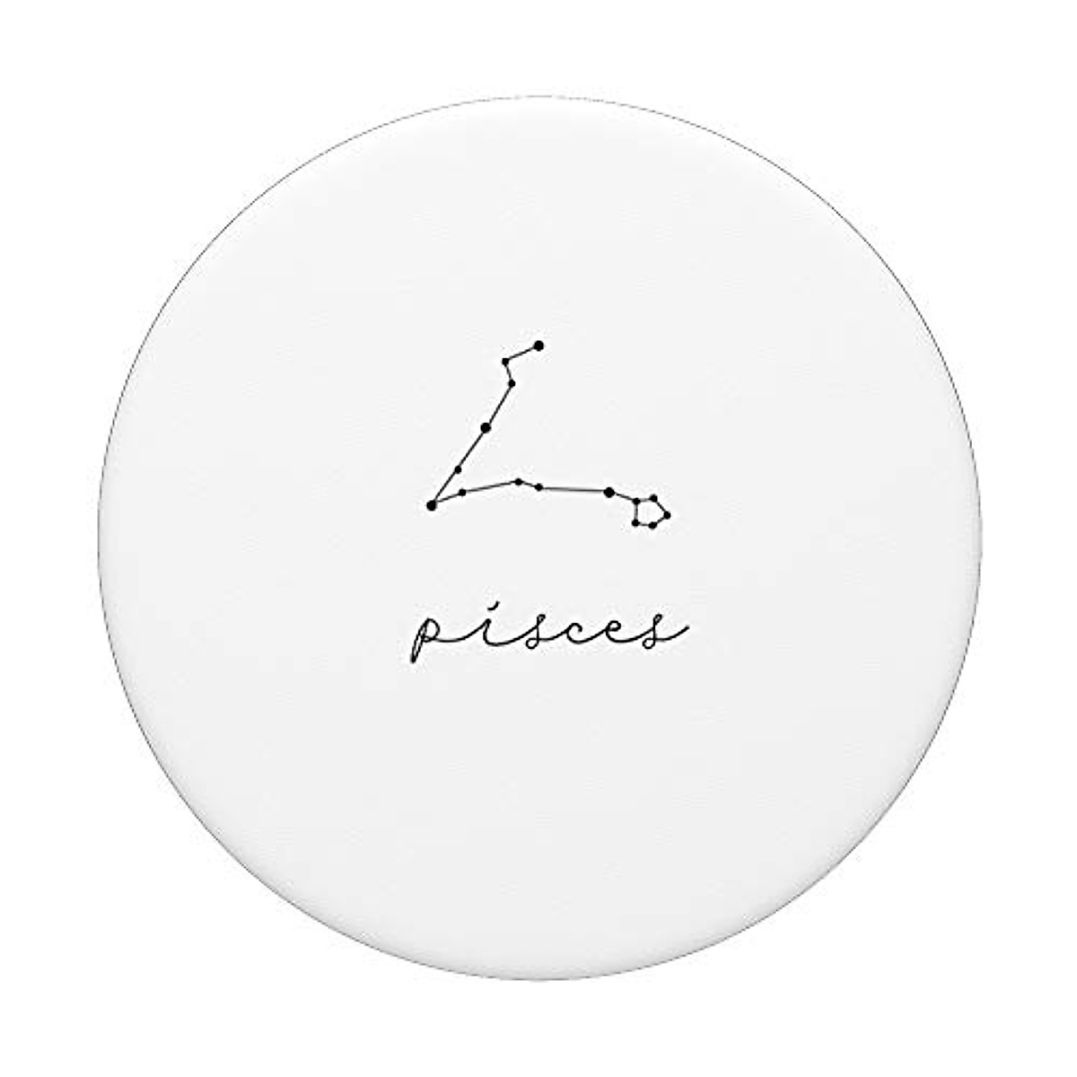 Minimal Pisces Lettering Astrology Zodiac Sign PopSockets PopGrip: Swappable Grip for Phones & Tablets