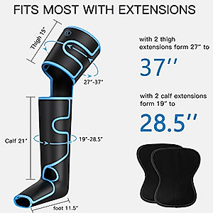 CINCOM Leg Massager with Heat, Air Compression Leg Massager for Circulation, Full Leg Massager with 3 Heats 3 Modes 3 Intensities Sequential Compression Device for Pain Relief