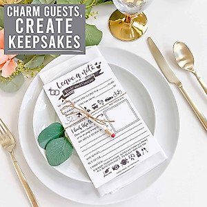 Hadley Designs 25 Wedding Advice Cards for Bride and Groom For Wedding Card Boxes For Reception, Wedding Guest Book Alternative, Bridal Shower Games For Guests, Advice for the Bride Wedding Games