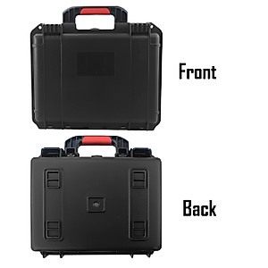 AOOCY Weatherproof/Shockproof IP67 Carrying Hard Case with Customizable Foam for Pistol, GoPro, Camera Accessories, Equipment, Electronics, and Gear, Black - Exterior 11 x 9 x 4 Inches