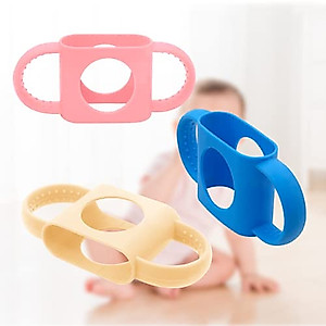 3 Pack Bottle Handles for Dr Brown Baby Bottles, Soft Silicone Narrow Baby Bottles Handles for Easy Grip Handles to Hold Their Own Bottle