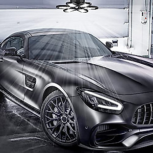 DAJOUJS 8 Pack LED Garage Lights 120W LED Shop Light with 6 Ultra Bright Adjustable Panels Led Lights for Garage Light Deformable Ceiling Lights for Garage Attic Basement E26 E27 Base