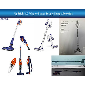 UpBright 26V AC Adapter Compatible with ORFELD EV-679 EV679 H20A EV660 EV-660 RB666 RB680 Li-ion DC 22.2V 2200mAh Vacuum Cleaner H20-A Battery RK-2650500 ZD12D270050US 26.5V 27V Power Supply Charger