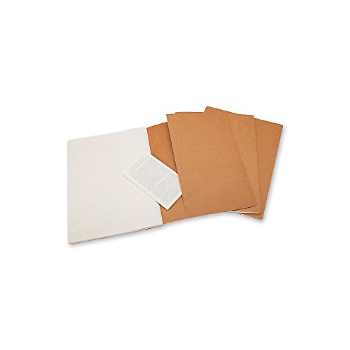 Moleskine Cahier Journal, Soft Cover, XL (7.5" x 9.5") Ruled/Lined, Kraft Brown, 120 Pages (Set of 3)