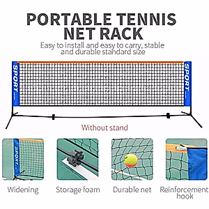 HYONAN Portable Badminton Net Set - Net for Tennis, Soccer Tennis, Pickleball, Kids Volleyball - Easy Setup Nylon Sports Net Without Poles - for Indoor or Outdoor Court, Beach, Driveway