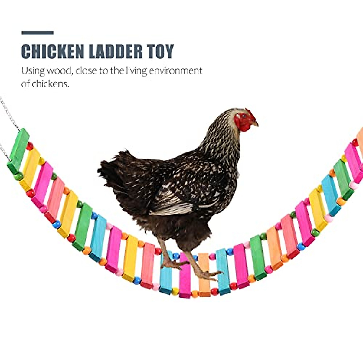 PATKAW Wooden Toys Parrot Toys Parrot Toys of 2 Chicken Swing Toy Pet Chicken Swing Toys Wood Chicken Swing Chicken Swing Toys Chicken Ladder: Climbing Climbing Toys Climbing Toys Parakeet Toys