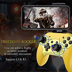Joso Mobile Game Controller for iPhone iPad, Direct Play, Bluetooth Gaming Gamepad Joystick Works with Most iOS, iPad, MFi Games, Call of Duty Mobile(COD), Genshin Impact, Asphalt 9, Real Racing 3
