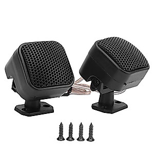 Qqmora Car Audio Speaker, 2pcs 500W 4ohms High Power Stereo Speaker Hi-Fi Silk Film Tweeter Car Audio System Universal with 4pcs Mounting Screws