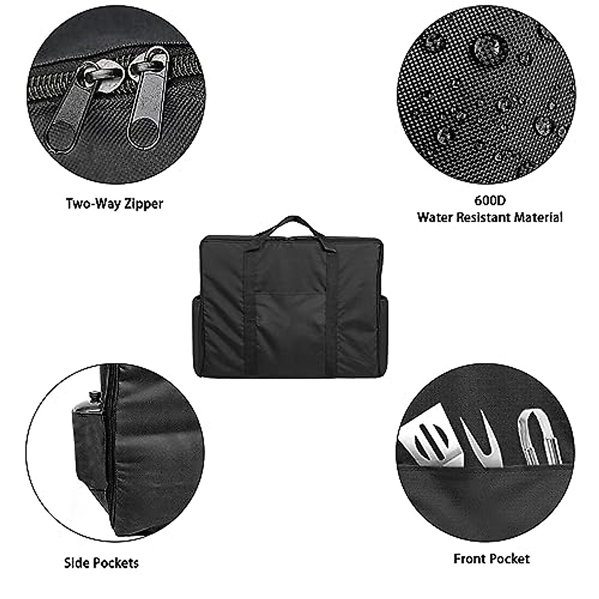 Jungda Carry Bag for Royal Gourmet PD1301S / PD1301R Portable 24-Inch 3-Burner Table Top Gas Grill Griddle,Outdoor Portable Carry Case for Camping