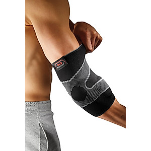 McDavid Level 2 4 Way Elastic Elbow Sleeve with Gel Buttresses, Black, Large