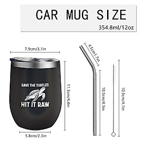liabiliies save the turtles hit it raw Tumbler with Lid and Straw Insulated Tumbler Stainless Steel Tumblers