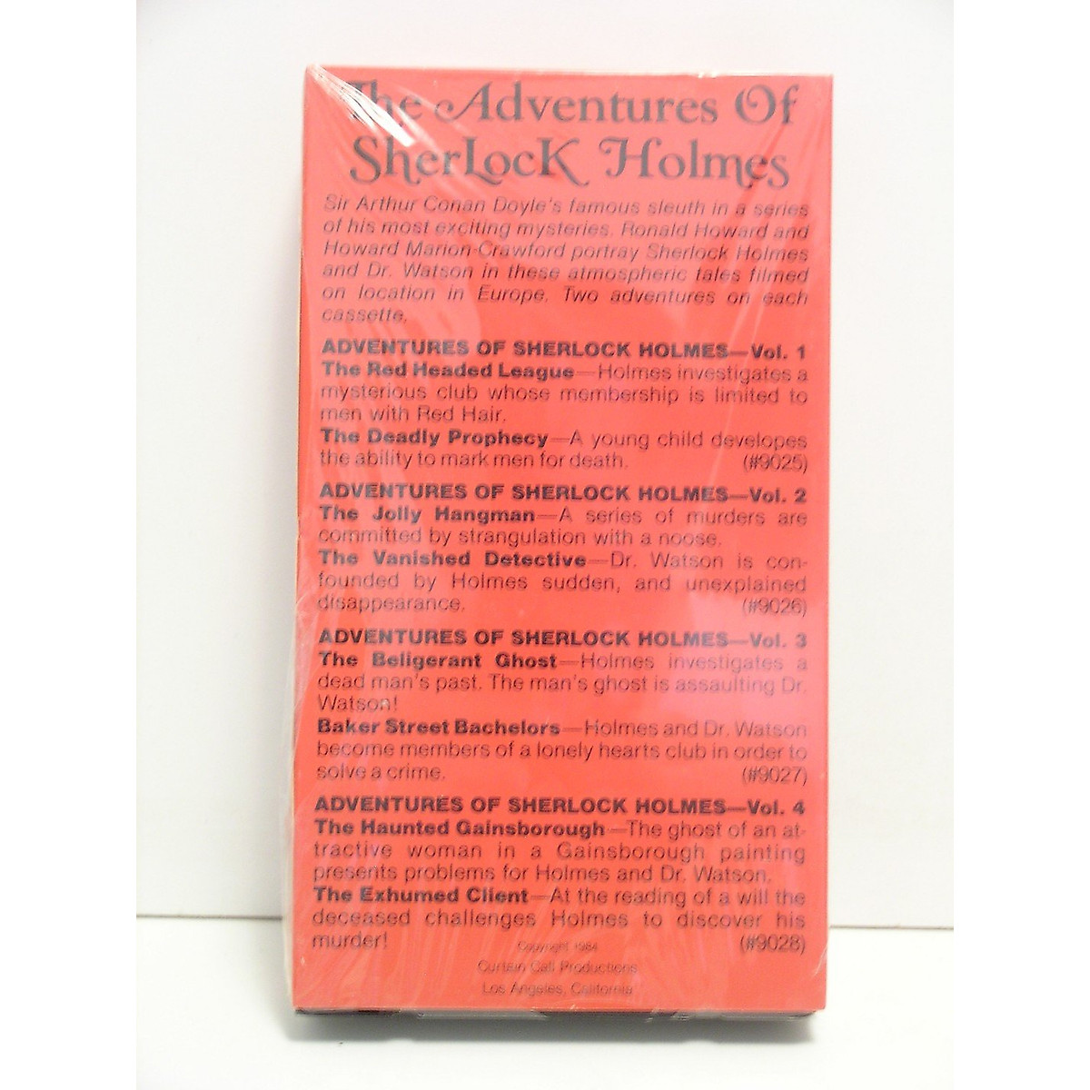 The Adventures of Sherlock Holmes----starring Ronlad Howard---Vol. 3 VHS Video Tape