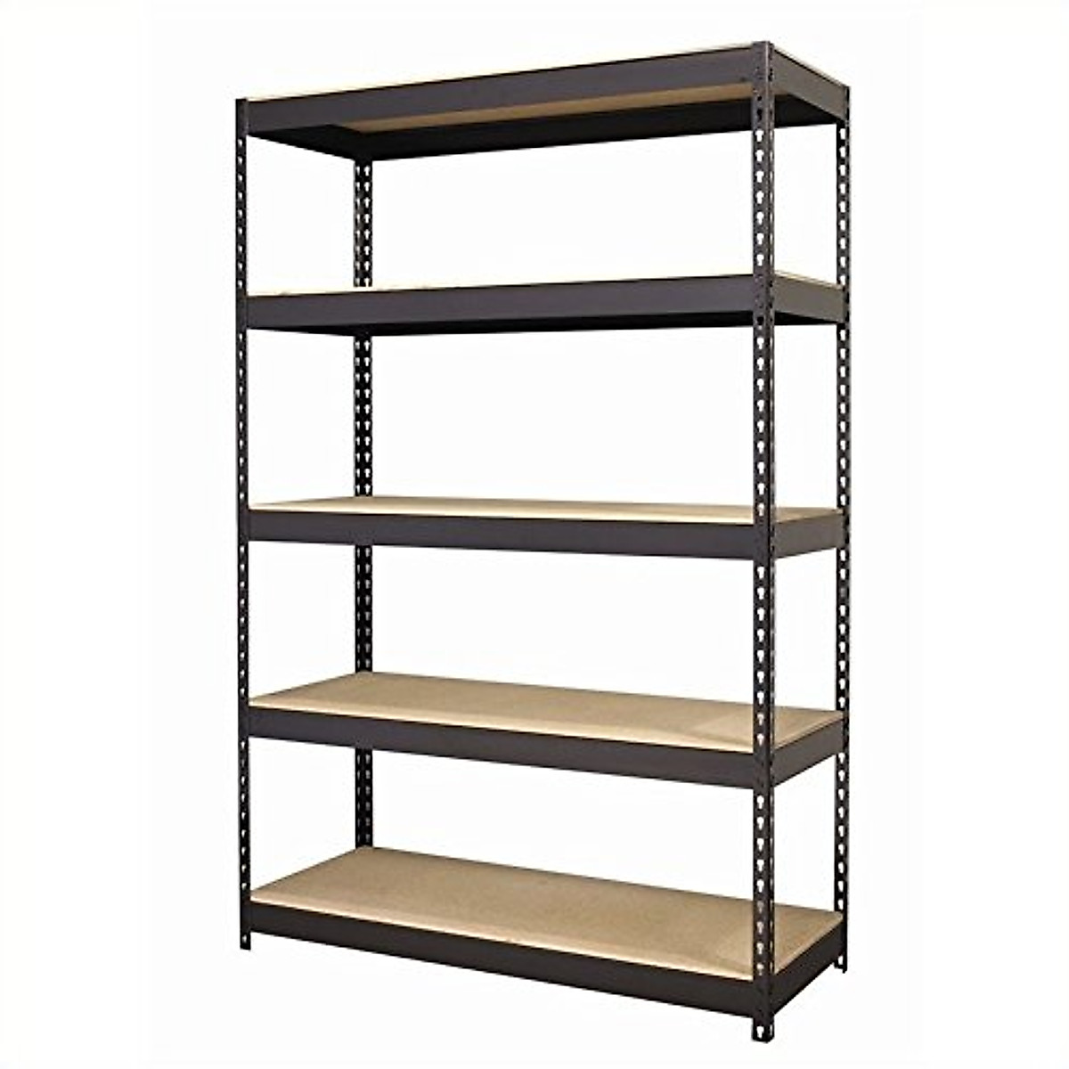 Iron Horse 3800 Riveted Steel Shelving 5-Shelf 18Dx48Wx72H Black