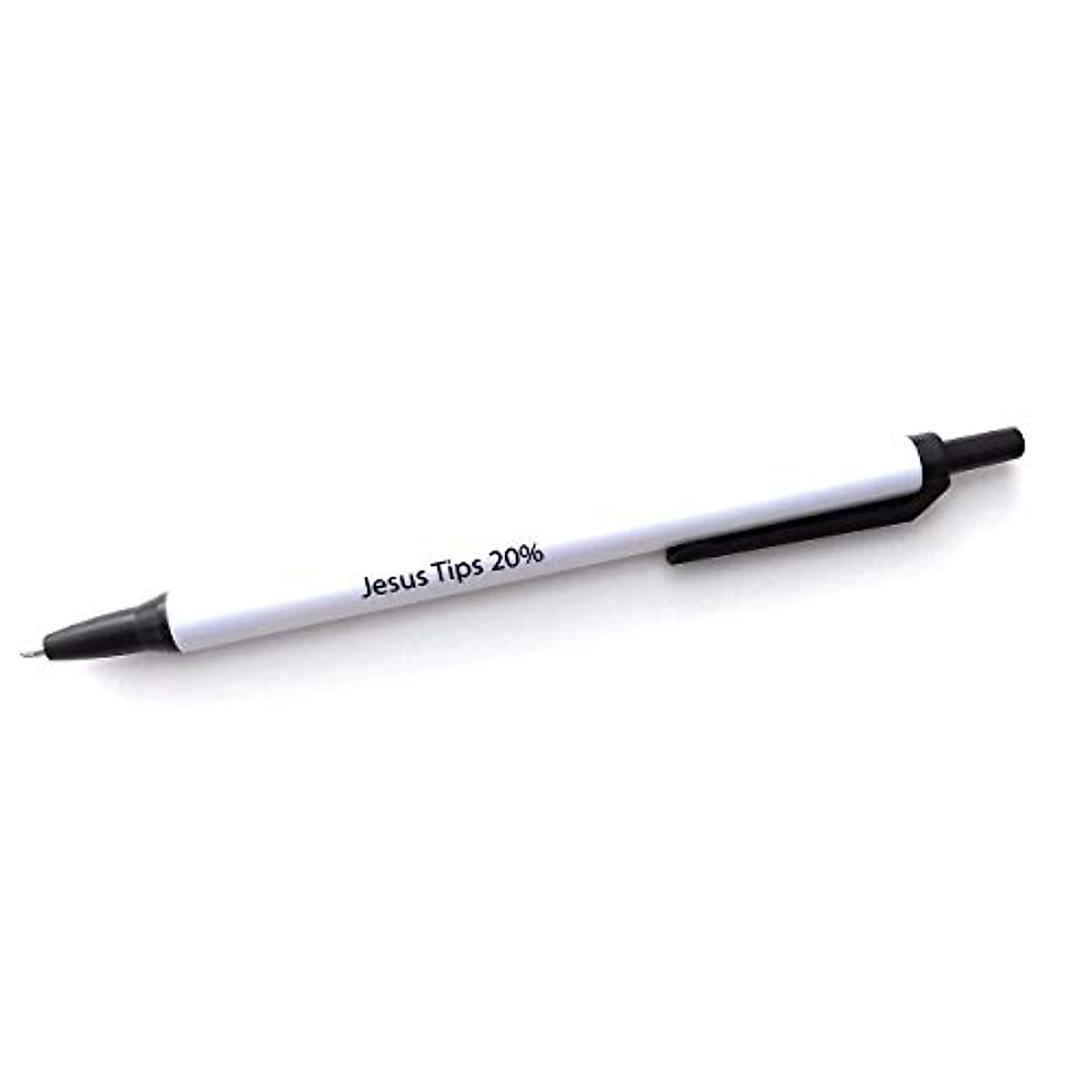Pens 4 Pennies - Jesus Tips 20% Retractable Ballpoint Humor/Novelty/Joke Pen (10 Count)