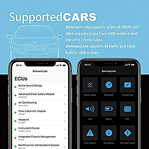 Vgate vLinker BM Plus Bluetooth BLE OBD2 Scanner for BMW/Mini, Works with iPhone & Android Unlock Car Hidden Features in BimmerCode, OBD II Diagnostic Tool