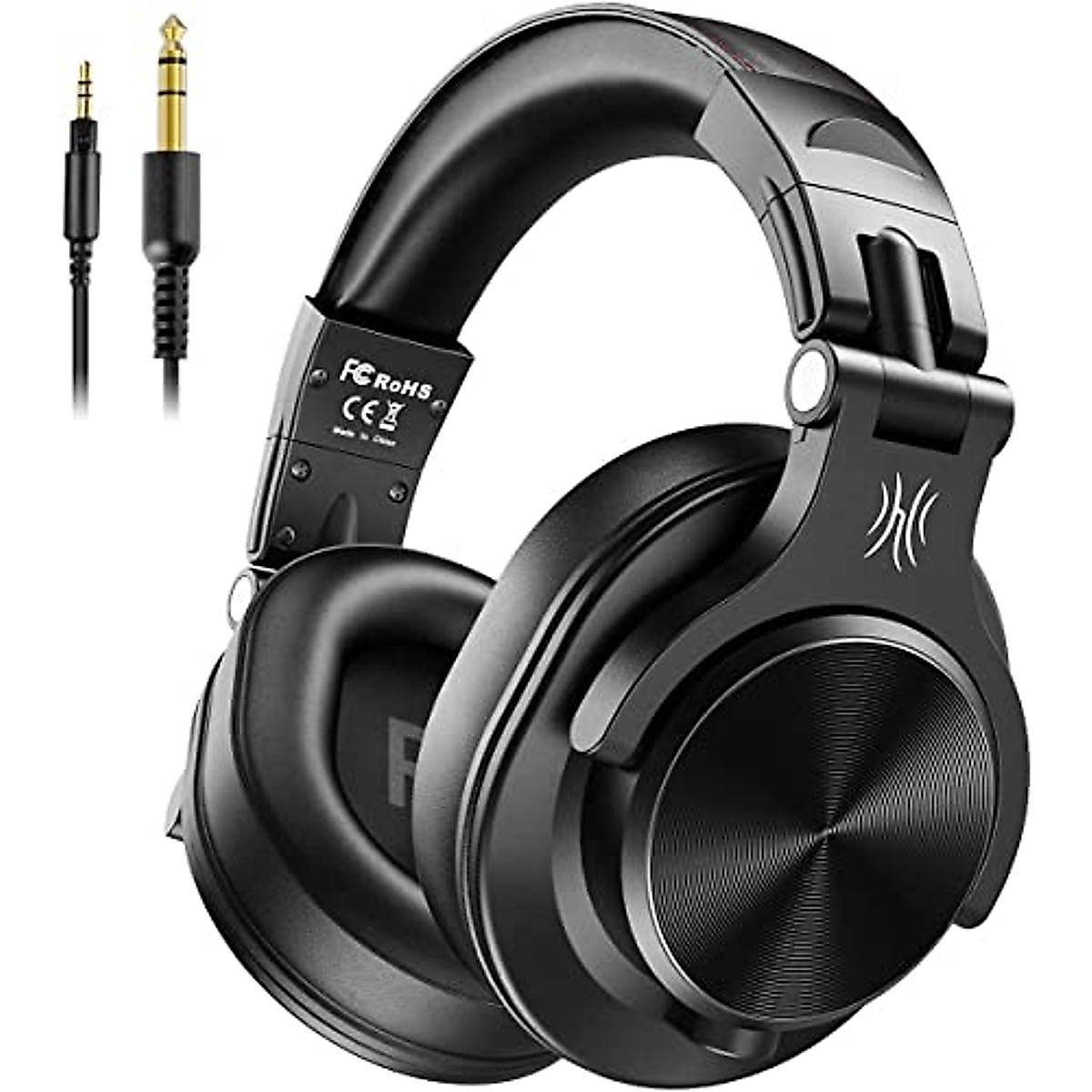 OneOdio A71 Hi-Res Studio Recording Headphones - Wired Over Ear Headphones with SharePort, Professional Monitoring & Mixing Foldable Headphones with Stereo Sound (Black)