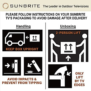 SunBrite 49-inch Outdoor Television 4K with HDR - Pro 2 Series - for Full Sun SB-P2-49-4K-BL