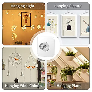 Ceiling Hooks, Practical Wall Hanging Auxiliary Hook, Stainless Steel,Waterproof,Nail-Free Adhesive Wall Hook,for Indoor and Outdoor Hanging Plants,Wind Chimes,Hangers, Decoration Hook,4 Pcs