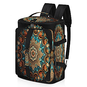 Mandala Pattern Colorful Vintage Style（03） Gym Duffle Bag for Traveling Sports Tote Gym Bag with Shoes Compartment Water-resistant Workout Bag Weekender Bag Backpack for Men Women