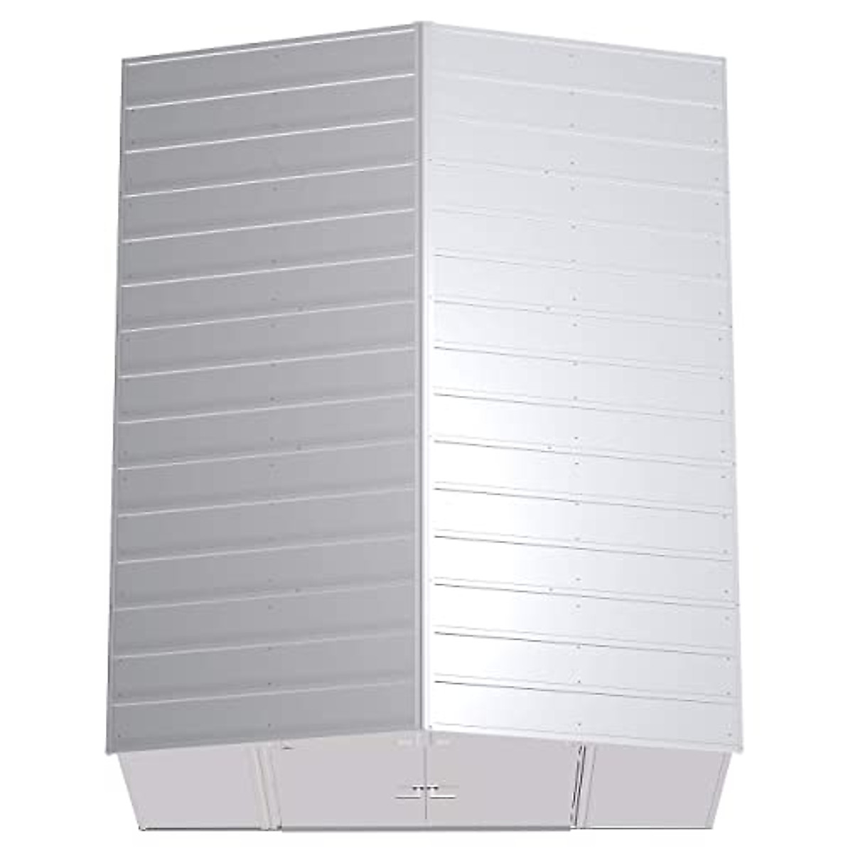 Arrow Select 10' x 12' Outdoor Lockable Steel Storage Shed Building, Flute Grey