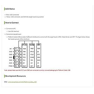 Waveshare XILINX JTAG Download Debugger Compatible XILINX Platform Cable USB FPGA CPLD in-Circuit Debugger Programmer