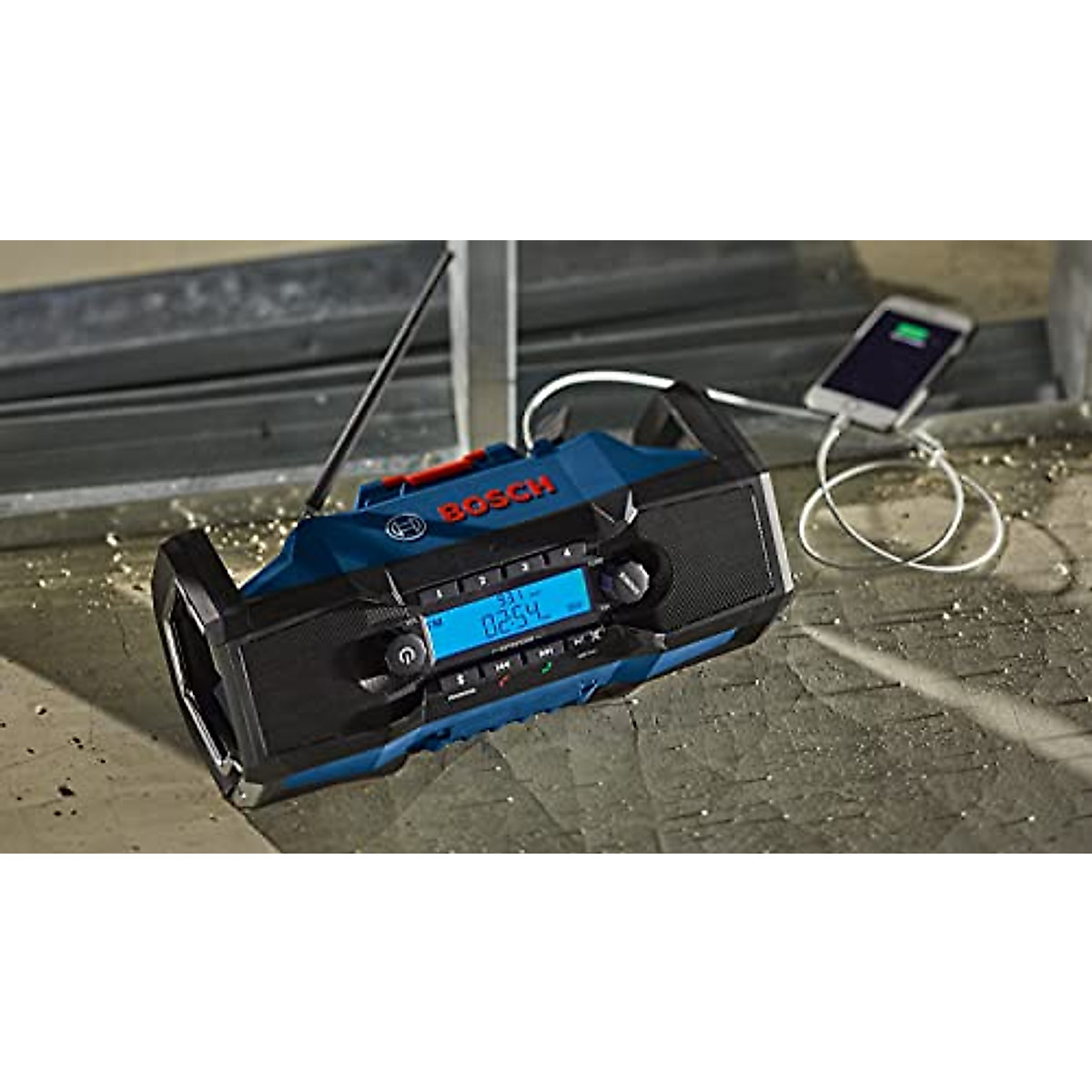 BOSCH GPB18V-2CN 18V Compact Jobsite Radio with Bluetooth® 5.0 , Black