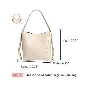 XMLiZhiGu Purse for Women Womens Handbag Top Handle Shoulder Bag Bucket Bag Satchel Purse Work Bag White HMCD-9064