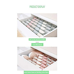 Sock Drawer Organizer, Adjustable Panties Sock Stocking Underwear Honeycombs Clapboard Divider Separator for Underwear Dresser Drawer Storage (White)