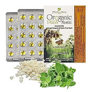 Oreganic Plus Mastic – Organic Wild Oregano Oil Capsules & Mastic Gum Oil – Immune Defense, Intestinal Support, Stomach Relief, Gut Restore, Kids Immune Support – 30 Pack