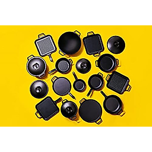 Lodge BOLD 12 Inch Seasoned Cast Iron Square Griddle, Design-Forward Cookware