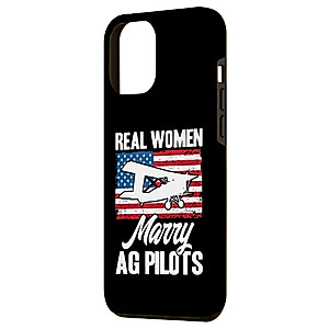 iPhone 14 Pro Max Crop Duster American Flag Real Women Marry AG Pilots Case