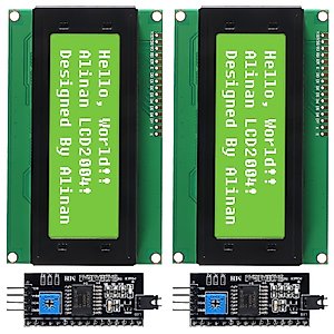 Alinan 2pcs IIC I2C TWI Serial LCD 2004 20X4 Display Green Screen with IIC I2C Module Interface Adapter
