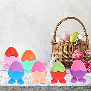 BESTOYARD 12pcs Silicone egg tray makeup sponge drying stand sphere egg cups for display breakfast maker egg boiler molds cup easter egg cups egg topper poached eggs storage