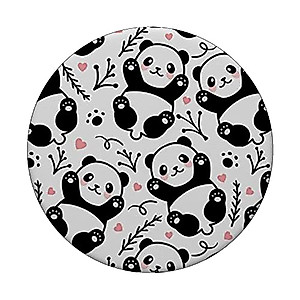 Cute and fun panda design for panda bear Panda monium PopSockets Swappable PopGrip