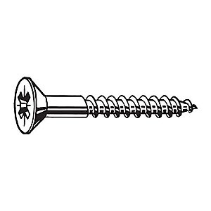 #10 x 3" Phillips Flat Head 18-8 Stainless Steel Wood Screws, 100 pk.