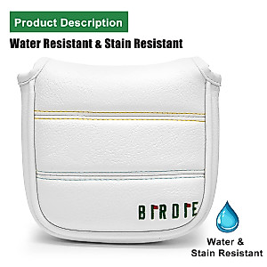 Golf Headcovers Golf Driver Fairway Hybrid Head Cover Golf Blade Mallet Putter Cover Birdie Design Premium Leather Waterproof Driver Fairway(FW) Wood Hybrid(UT) with Number Tags