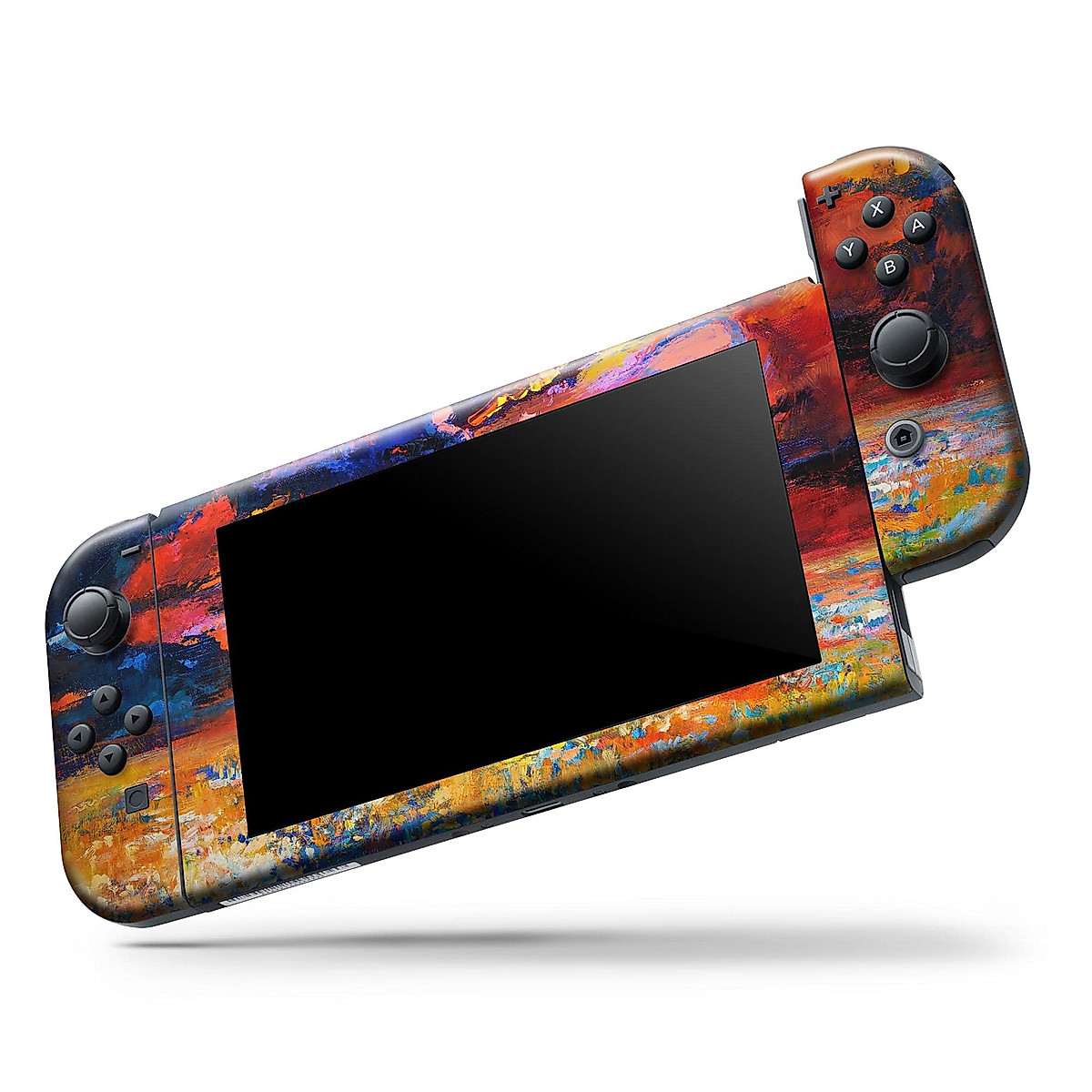 Design Skinz - Compatible with Nintendo Switch OLED Console Bundle - Skin Decal Protective Scratch-Resistant Removable Vinyl Wrap Cover - Oil Painted Meadow