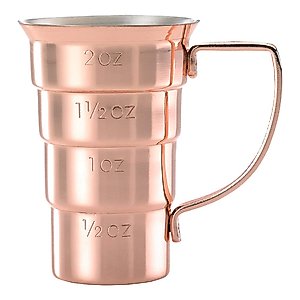 Barfly M37108CP Drink Jigger, 2 oz, Copper w/Handle