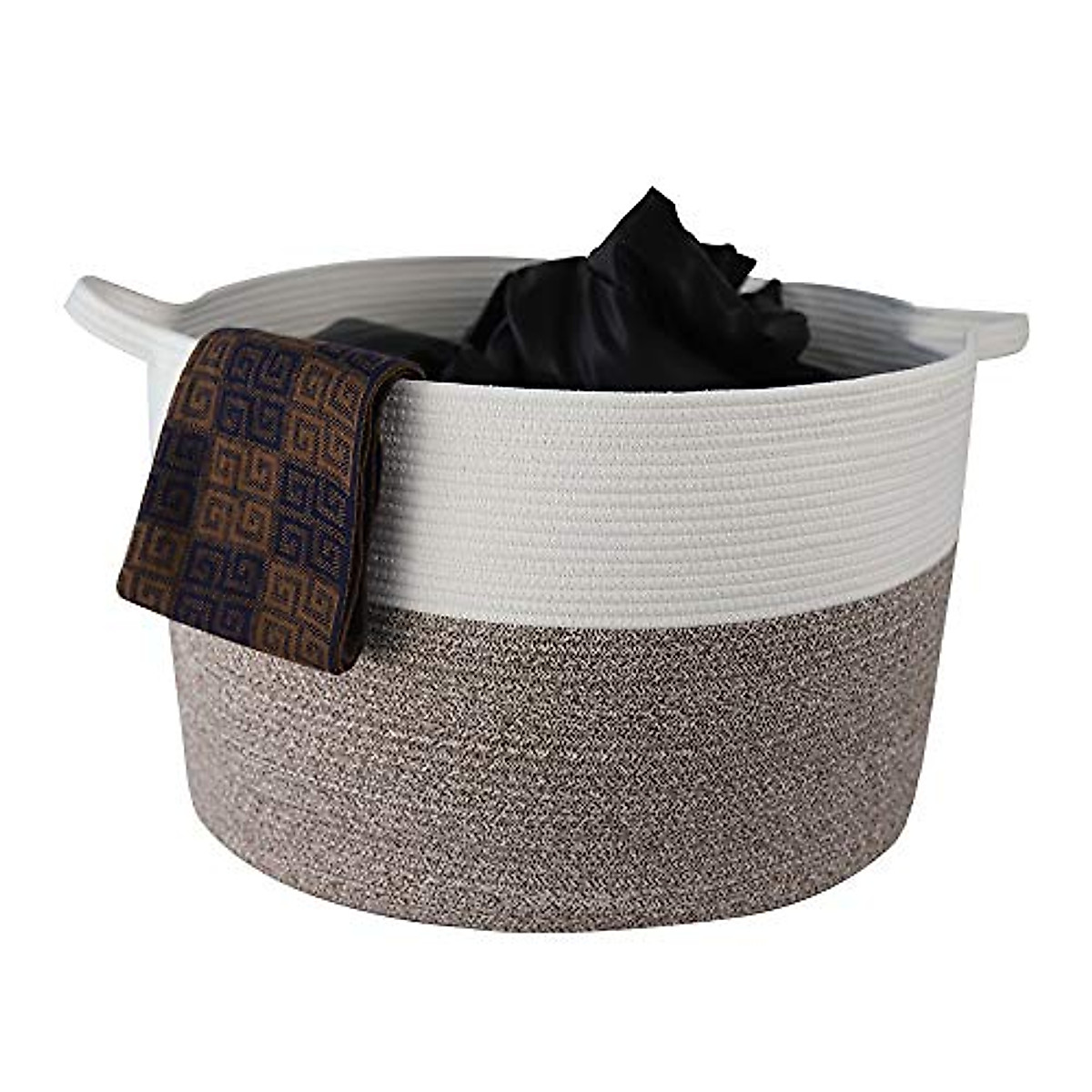 Storage Nest Extra Large Cotton Laundry Basket Gift 21.7"x21.7"x13.8" Suitable for Loading Blankets, Toys, Clothes and Other Sundries You Need.?